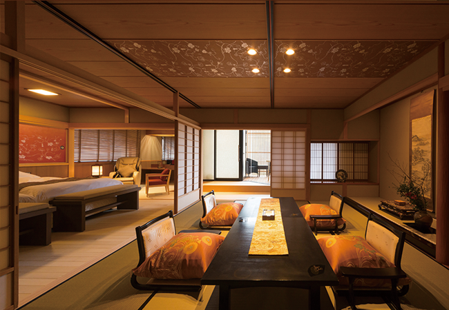 Premium Japanese-Western style room with Open-air bath Bengara